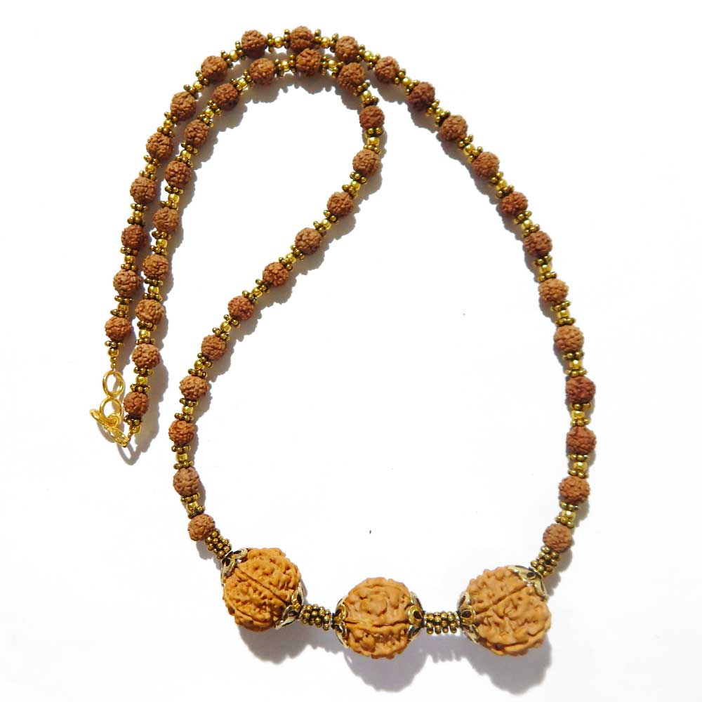 5 Face Rudraksha Mala with 6 Face Nepali Rudraksha, comes with ...