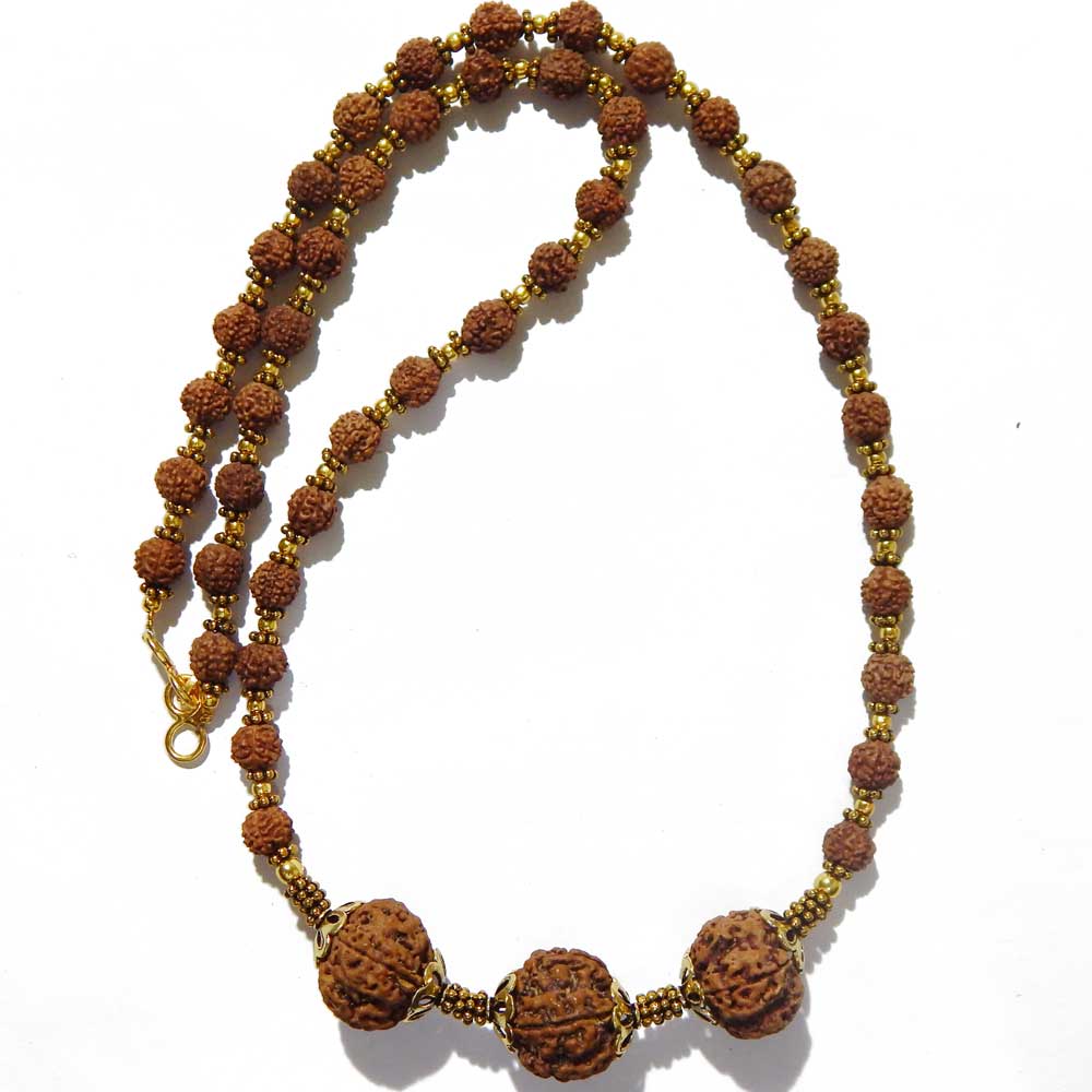 5 Face Rudraksha Mala with 5 Face Nepali Rudraksha, comes with ...